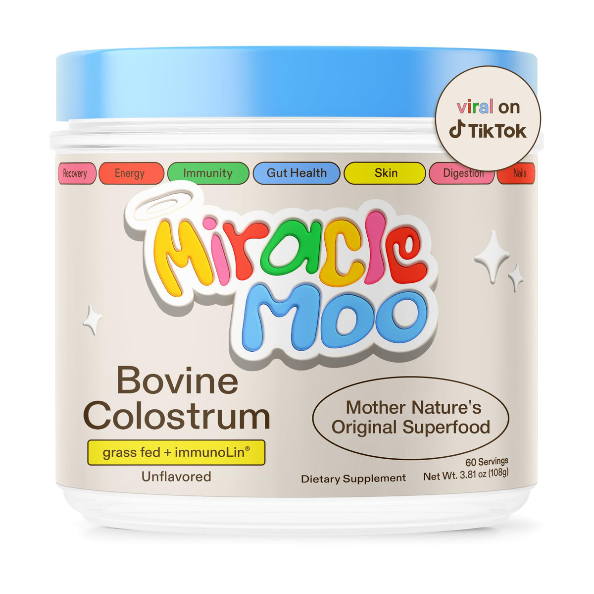 Miracle Moo Bovine Colostrum 60 porciones – Mabima Makeup